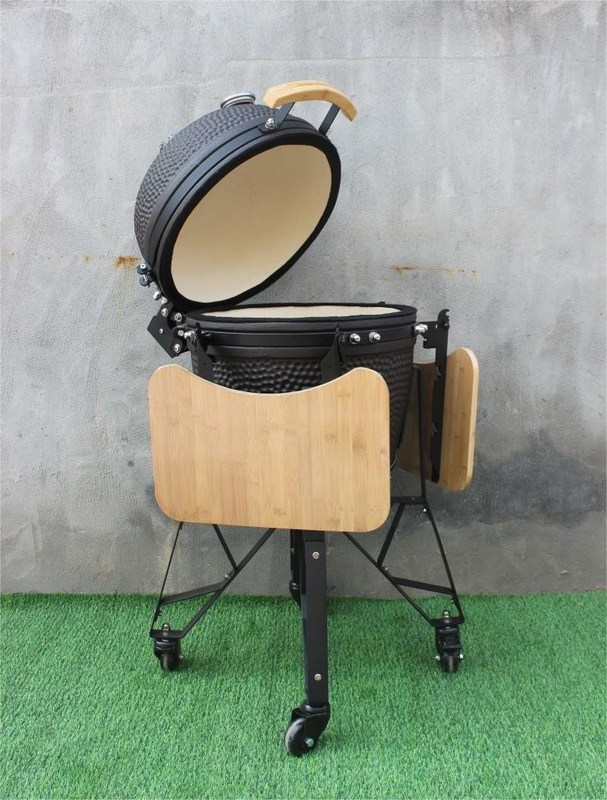 20 Inch Ceramic Kamado Grill Outdoor Matte Black Color 51cm