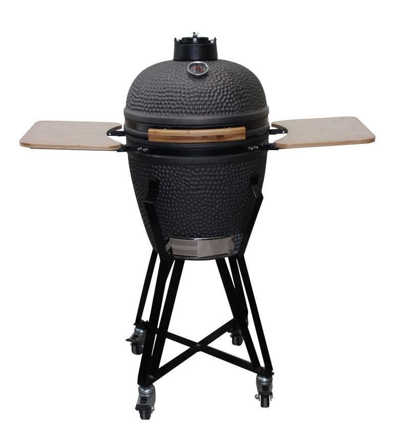 Ceramic 20 Inch Kamado Grill Charcoal Grill Matte Black Color 51cm With ...